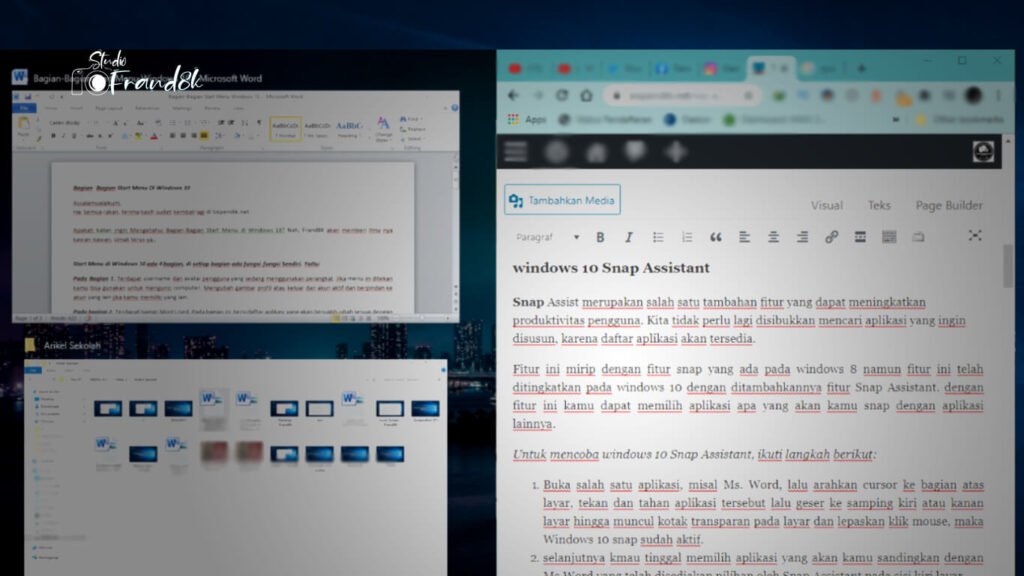 Mengatur resolusi Layar dan Membuat Snap Assistant di Windows 10 ...